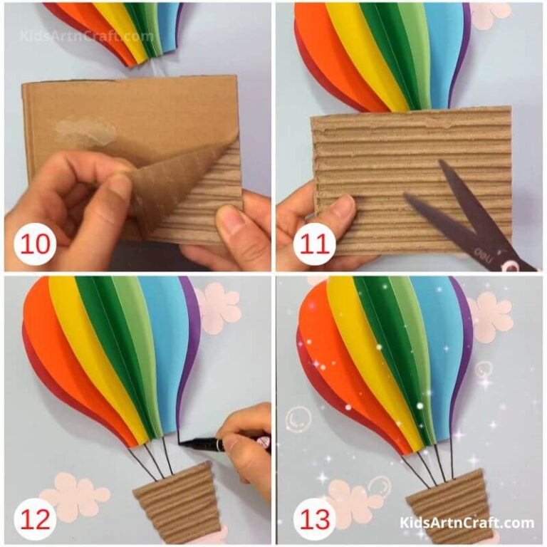 DIY How to Make Paper Air Balloon – Art and Craft for Kids - Kids Art ...
