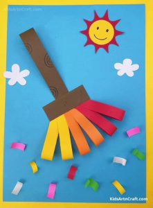 How to Make A Paper Broom – Step by Step Tutorial - Kids Art & Craft