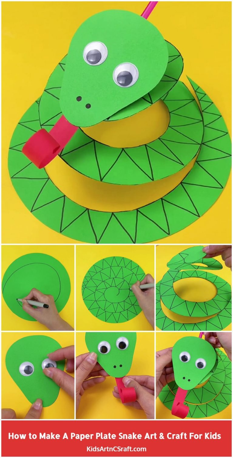 How to Make Paper Plate Snake - Art and Craft for Kids - Kids Art & Craft