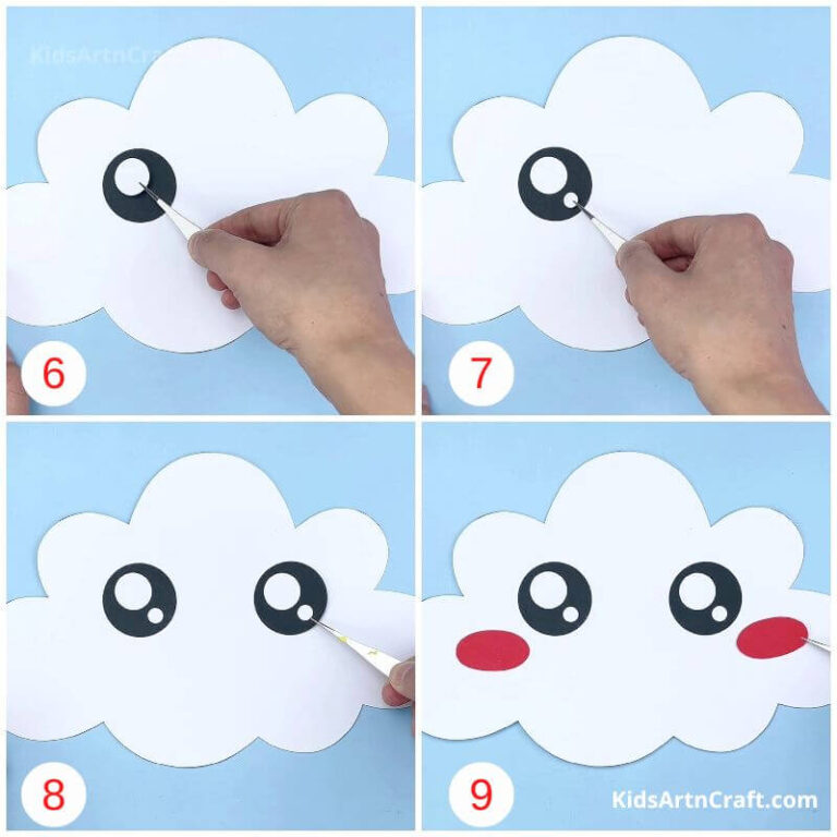 Cloud & Rainbow Paper Craft for Kids – Step by Step Tutorial - Kids Art ...