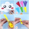 Cloud & Rainbow Paper Craft for Kids – Step by Step Tutorial - Kids Art ...