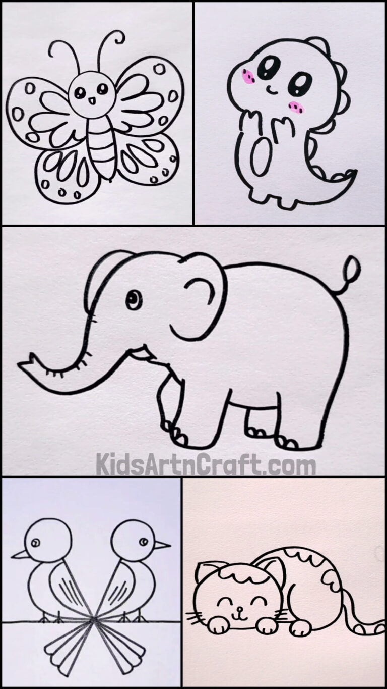 Easy Animal Drawing Ideas for Kids - Kids Art & Craft