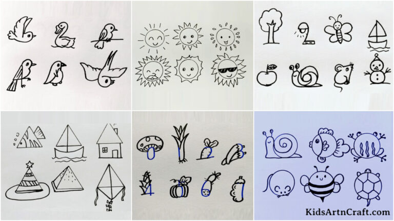 70 Easy Drawings For Kids to Practice - Kids Art & Craft