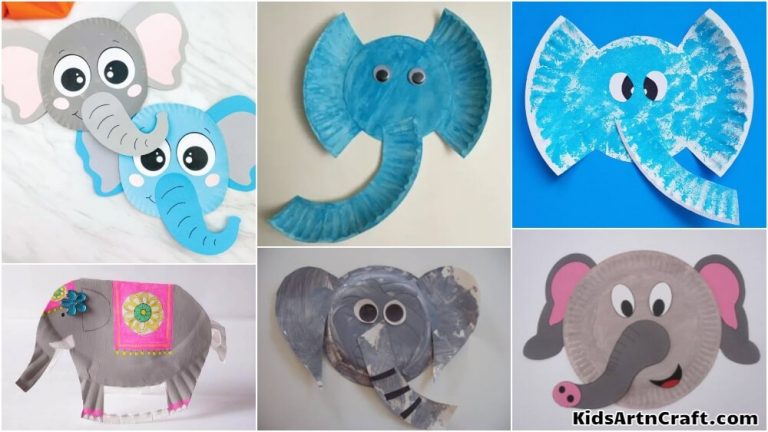 Elephant Paper Plate Crafts for Kids - Kids Art & Craft