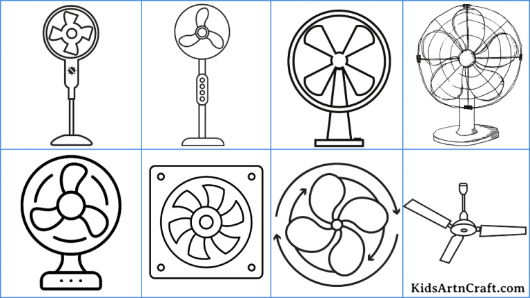 Fan Coloring Pages For Kids – Free Printables - Kids Art & Craft