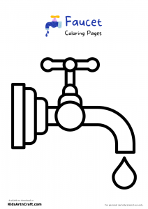 Faucet Coloring Pages For Kids – Free Printables - Kids Art & Craft