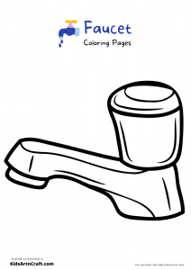 Faucet Coloring Pages For Kids – Free Printables - Kids Art & Craft