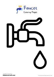 Faucet Coloring Pages For Kids – Free Printables - Kids Art & Craft