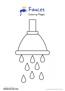 Faucet Coloring Pages For Kids – Free Printables - Kids Art & Craft