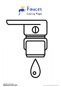 Faucet Coloring Pages For Kids – Free Printables - Kids Art & Craft