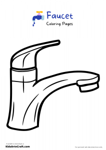 Faucet Coloring Pages For Kids – Free Printables - Kids Art & Craft