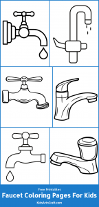 Faucet Coloring Pages For Kids – Free Printables - Kids Art & Craft