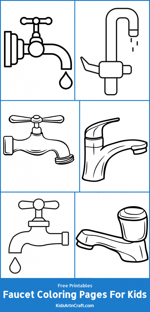Faucet Coloring Pages For Kids – Free Printables - Kids Art & Craft