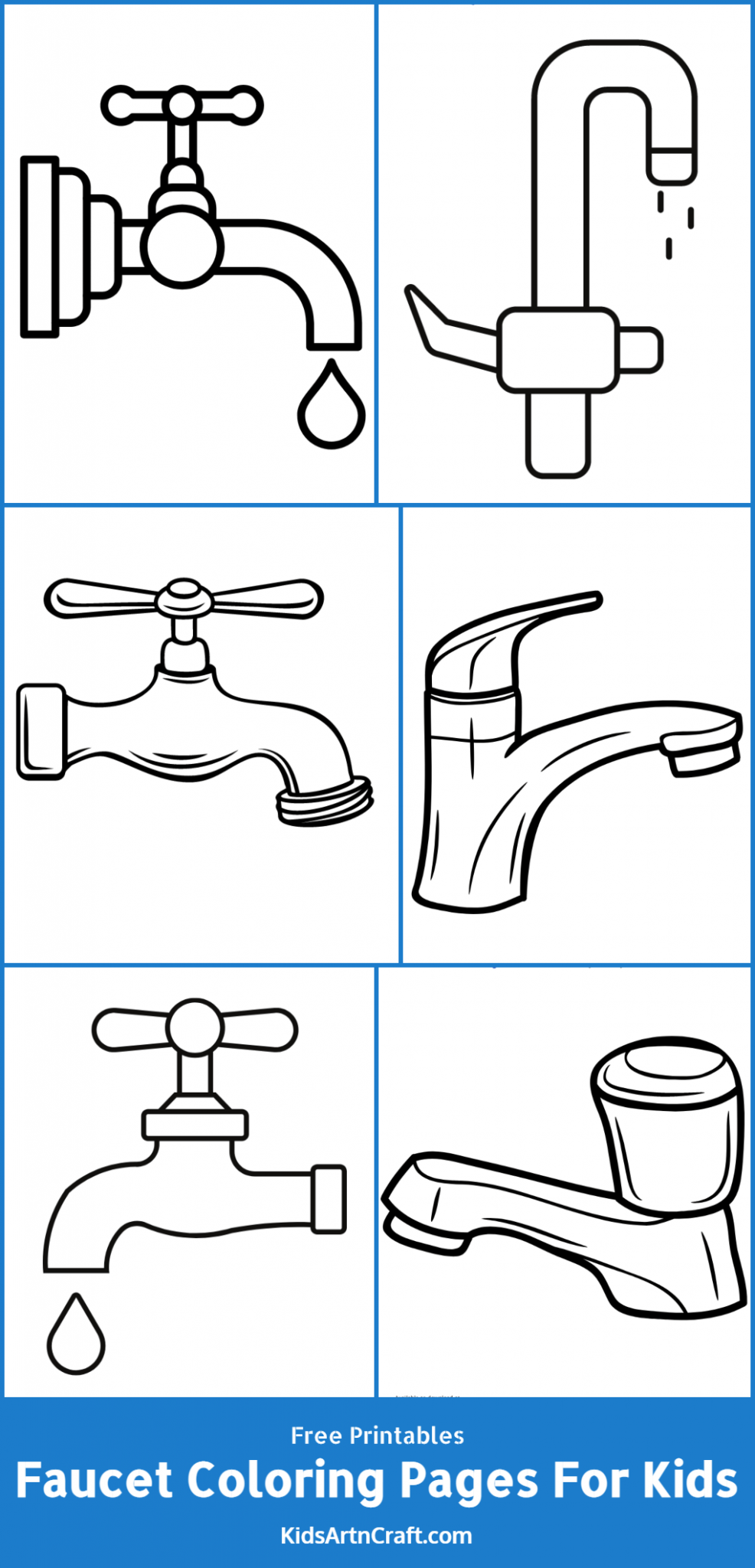 Faucet Coloring Pages For Kids – Free Printables - Kids Art & Craft