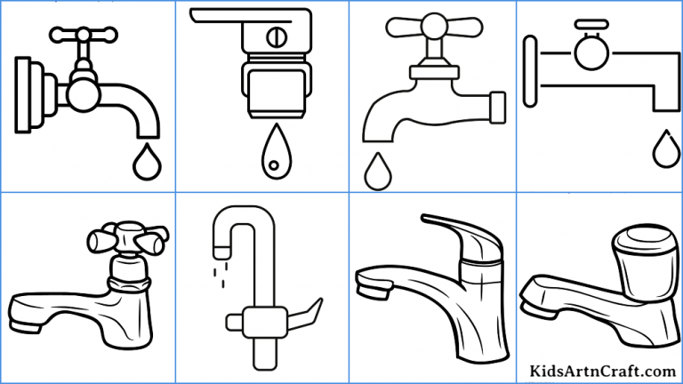 Faucet Coloring Pages For Kids – Free Printables - Kids Art & Craft