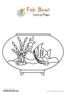 Fish Bowl Coloring Pages For Kids – Free Printables - Kids Art & Craft