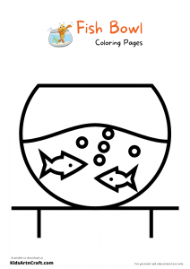 Fish Bowl Coloring Pages For Kids – Free Printables - Kids Art & Craft