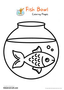 Fish Bowl Coloring Pages For Kids – Free Printables - Kids Art & Craft