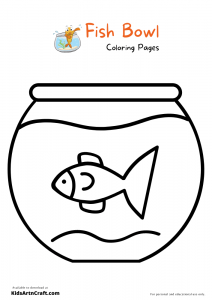 Fish Bowl Coloring Pages For Kids – Free Printables - Kids Art & Craft