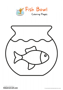 Fish Bowl Coloring Pages For Kids – Free Printables - Kids Art & Craft