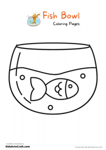 Fish Bowl Coloring Pages For Kids – Free Printables - Kids Art & Craft