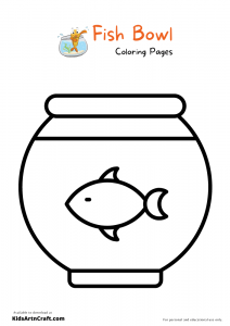 Fish Bowl Coloring Pages For Kids – Free Printables - Kids Art & Craft
