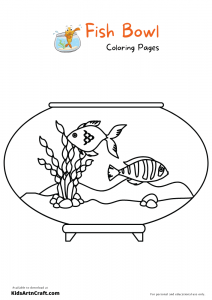 Fish Bowl Coloring Pages For Kids – Free Printables - Kids Art & Craft