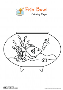 Fish Bowl Coloring Pages For Kids – Free Printables - Kids Art & Craft
