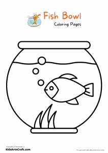 Fish Bowl Coloring Pages For Kids – Free Printables - Kids Art & Craft