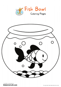 Fish Bowl Coloring Pages For Kids – Free Printables - Kids Art & Craft