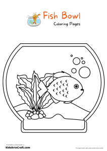 Fish Bowl Coloring Pages For Kids – Free Printables - Kids Art & Craft