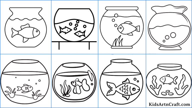 Fish Bowl Coloring Pages For Kids – Free Printables - Kids Art & Craft