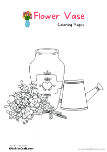 Flower Vase Coloring Pages For Kids – Free Printables - Kids Art & Craft