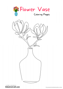Flower Vase Coloring Pages For Kids – Free Printables - Kids Art & Craft