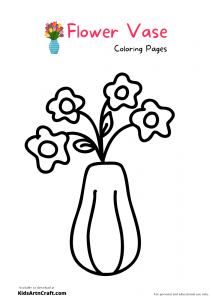 Flower Vase Coloring Pages For Kids – Free Printables - Kids Art & Craft