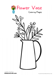 Flower Vase Coloring Pages For Kids – Free Printables - Kids Art & Craft