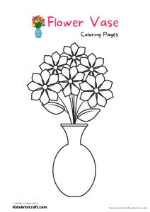 Flower Vase Coloring Pages For Kids – Free Printables - Kids Art & Craft