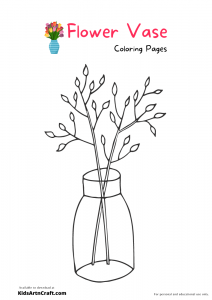 Flower Vase Coloring Pages For Kids – Free Printables - Kids Art & Craft