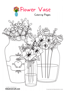 Flower Vase Coloring Pages For Kids – Free Printables - Kids Art & Craft