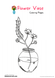 Flower Vase Coloring Pages For Kids – Free Printables - Kids Art & Craft