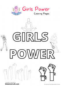 Girl Power Coloring Pages For Kids – Free Printables - Kids Art & Craft