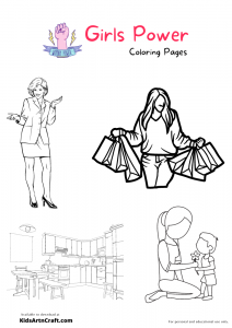 Girl Power Coloring Pages For Kids – Free Printables - Kids Art & Craft