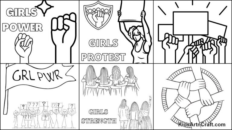 Girl Power Coloring Pages For Kids – Free Printables - Kids Art & Craft
