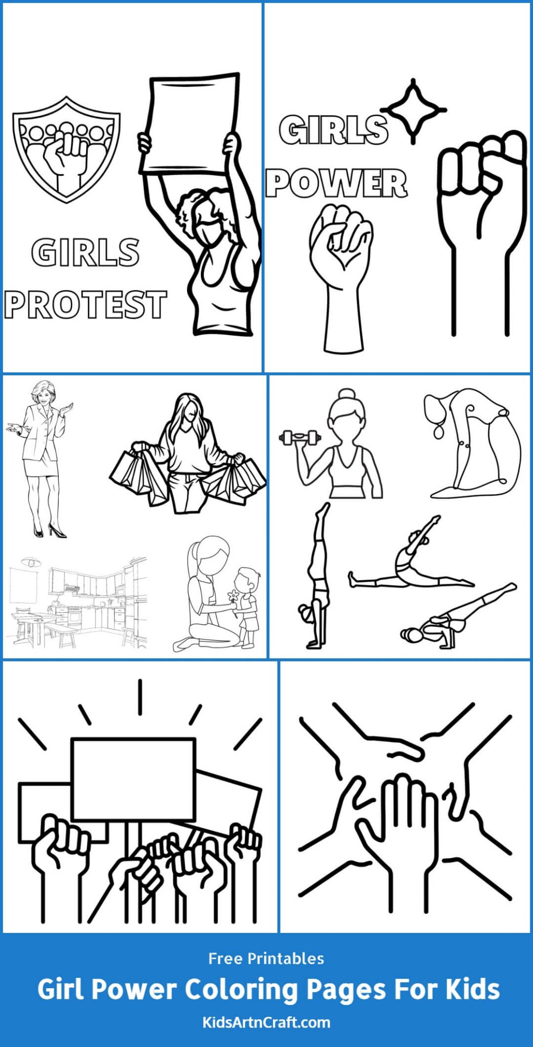 Girl Power Coloring Pages For Kids – Free Printables - Kids Art & Craft