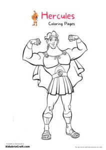 Hercules Coloring Pages For Kids – Free Printables - Kids Art & Craft