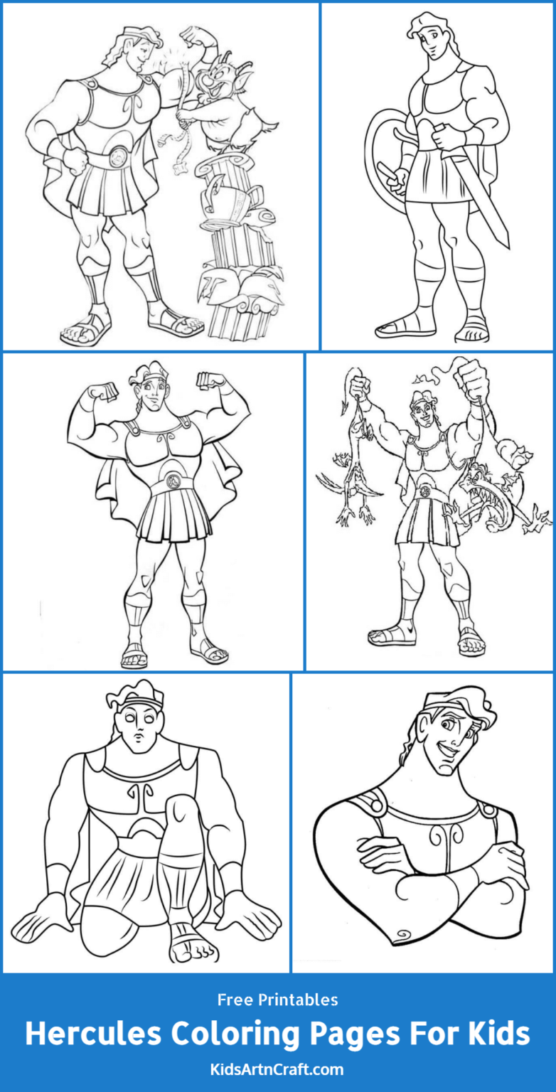 Hercules Coloring Pages For Kids – Free Printables - Kids Art & Craft