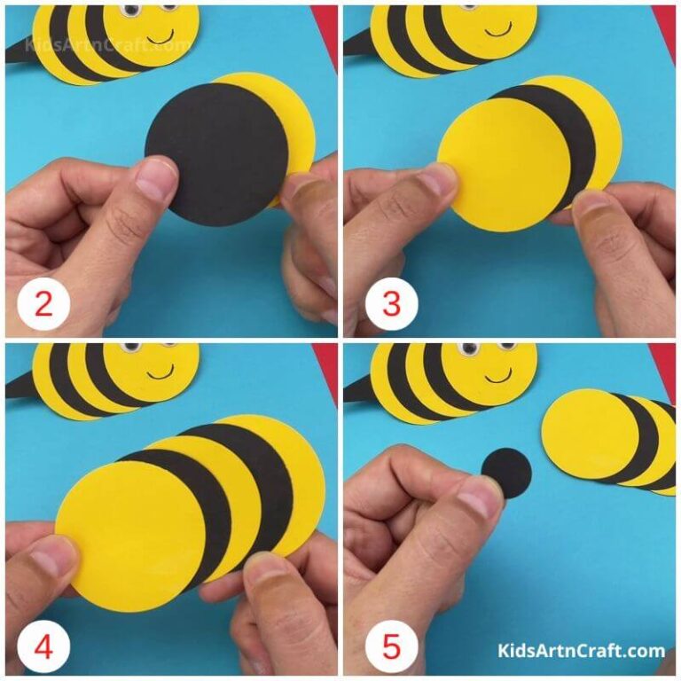 DIY Paper Honey Bee Craft for Kids – Step by Step Tutorial - Kids Art ...