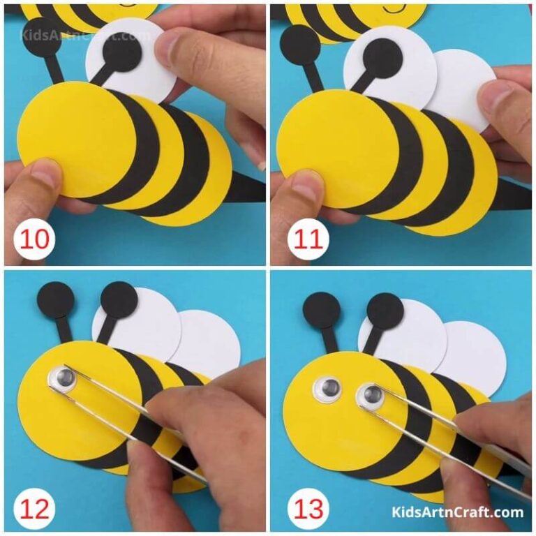 DIY Paper Honey Bee Craft for Kids – Step by Step Tutorial - Kids Art ...
