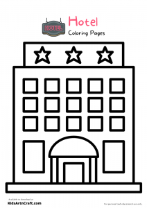 Hotel Coloring Pages For Kids – Free Printables - Kids Art & Craft