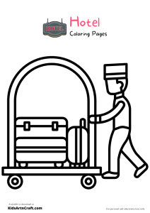Hotel Coloring Pages For Kids – Free Printables - Kids Art & Craft
